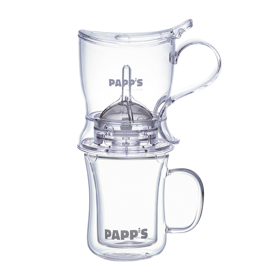 Papp's Tea Smart Glass Cup Set - 이중 레이어 티 메이커