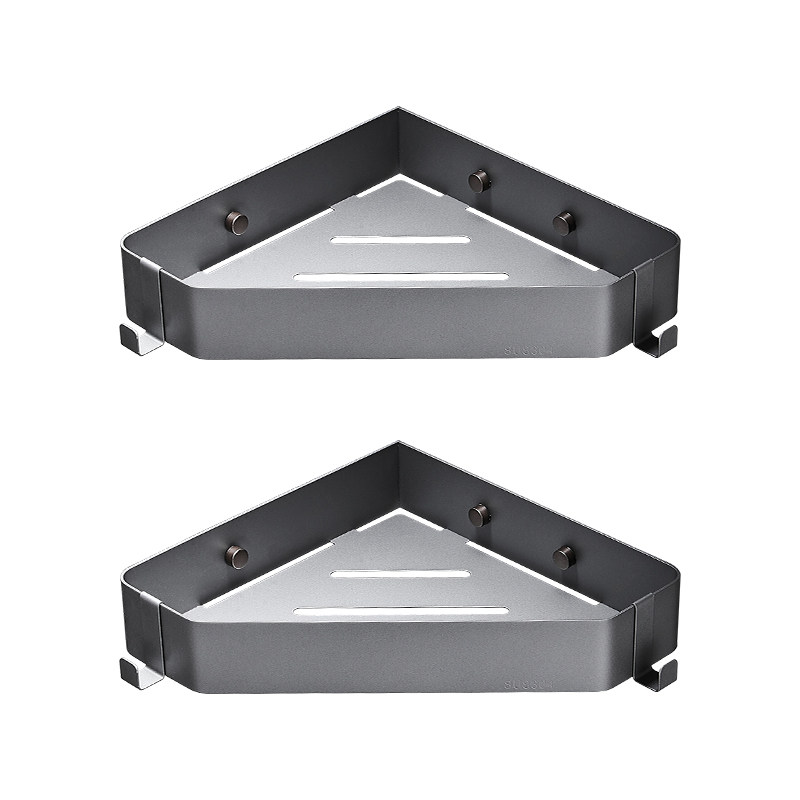 Gun Gray Bathroom Stainless Steel Triangle Storage Rack