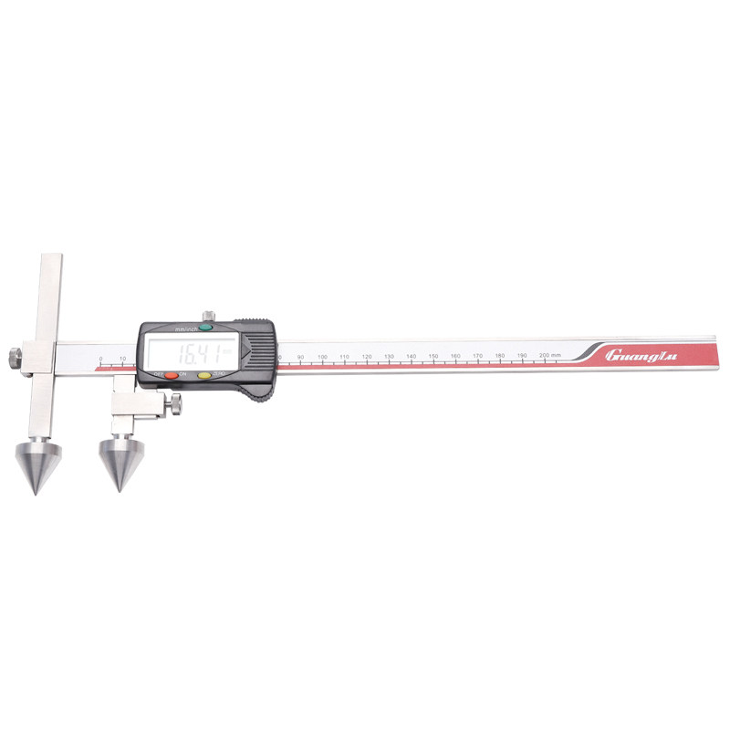 Guanglu Digital Caliper - Center Distance & Conical Probe - Stainless Steel