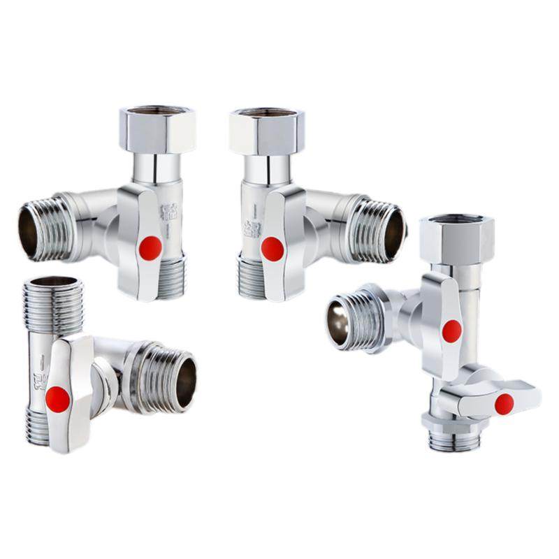 Copper Triangular Valve with Switch for Washing Machine Faucet Diverter ...