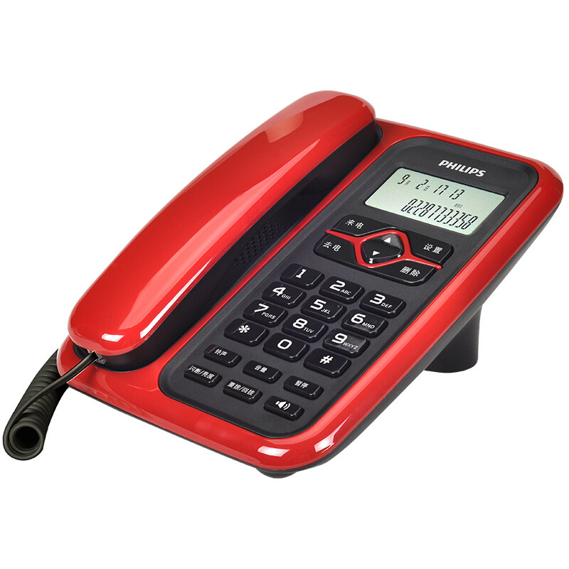 Philips Cord020 Corded Landline Telephone - Classic Square Design