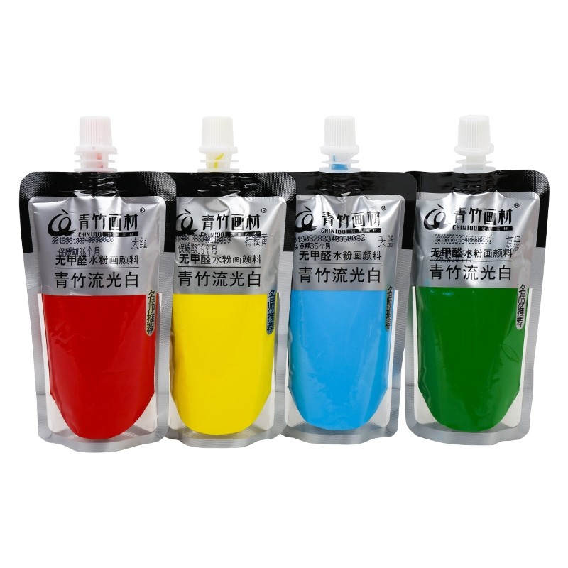 Chinjoo Gouache Paint Set - Green Bamboo Streamer, 100ml