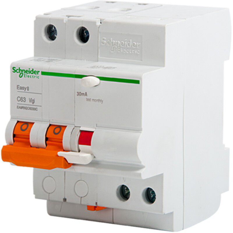 Schneider 2P 63A Leakage Protection Circuit Breaker - EA9RN2C6330C