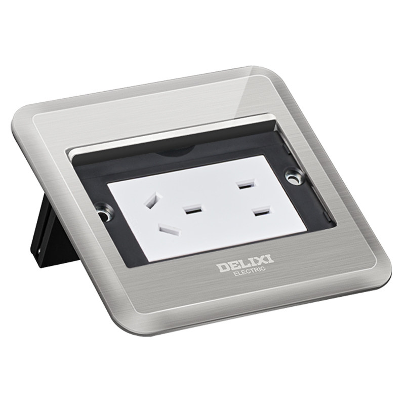 Delixi Stainless Steel Ground Socket Invisible Waterproof Five-Hole Non ...