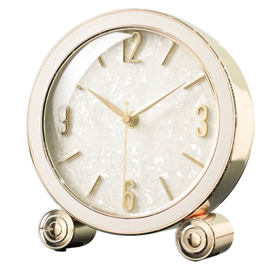 Nash Light Luxury Table Clock - Silent Metal Desk Clock