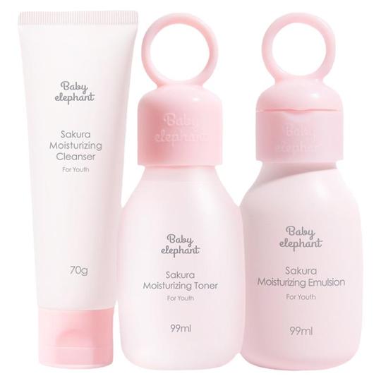 Red Elephant Kids Skincare Set - Cherry Blossom - for Ages 3-10