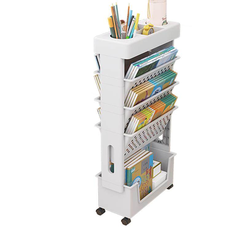 Student Desk Side Storage Rack with Multi-Layer Bookshelf - Removable ...