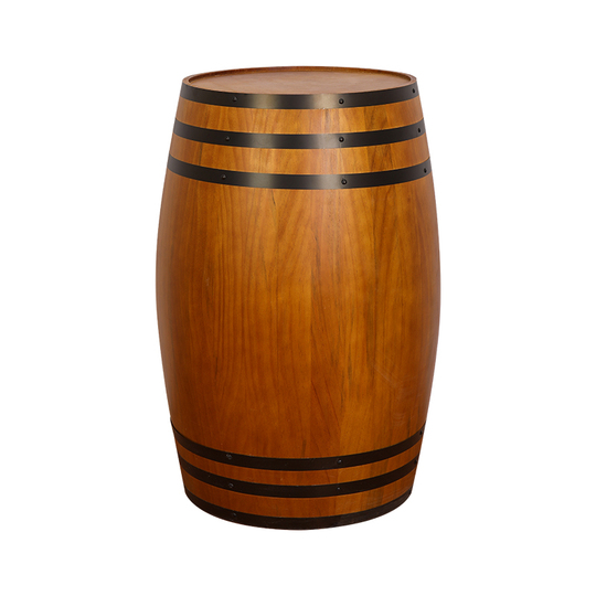Barril Decorativo de Roble - Tina de Madera Rústica y Adorno