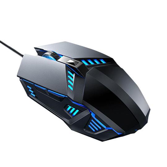 Ratón Gaming con Cable 2400DPI USB Silencioso Mecánico para PC Laptop