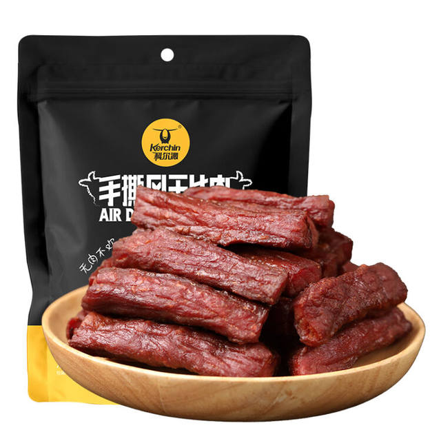 Horqin hand-shred air-dried beef jerky 400g original snack snacks Inner ...