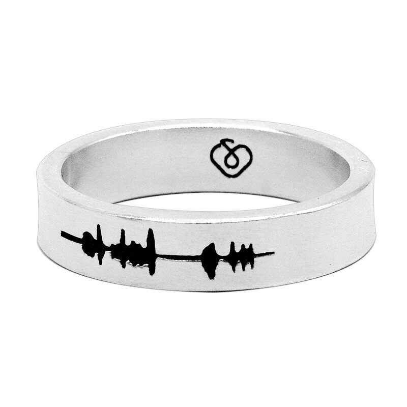 Korean IU Li Zhi En UAENA 10th Anniversary Silver Audio Ring Custom-Made