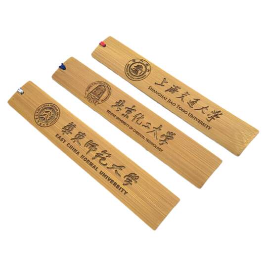 Antique Bamboo Bookmark Customized Laser Engraving Chinese University ...
