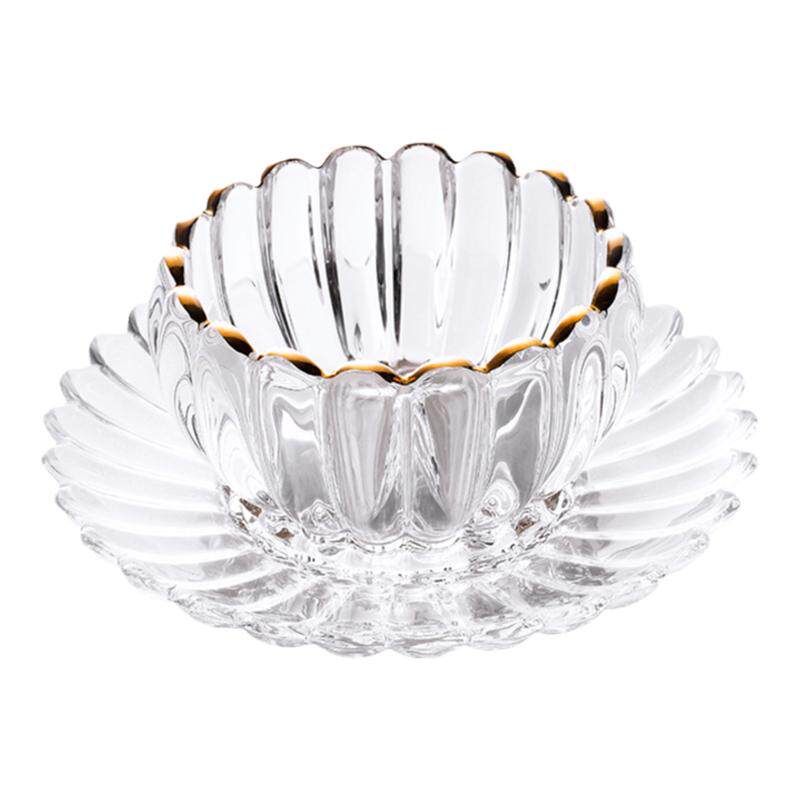 Crystal Glass Bowl - Small Serving Bowl for Dessert & Soup