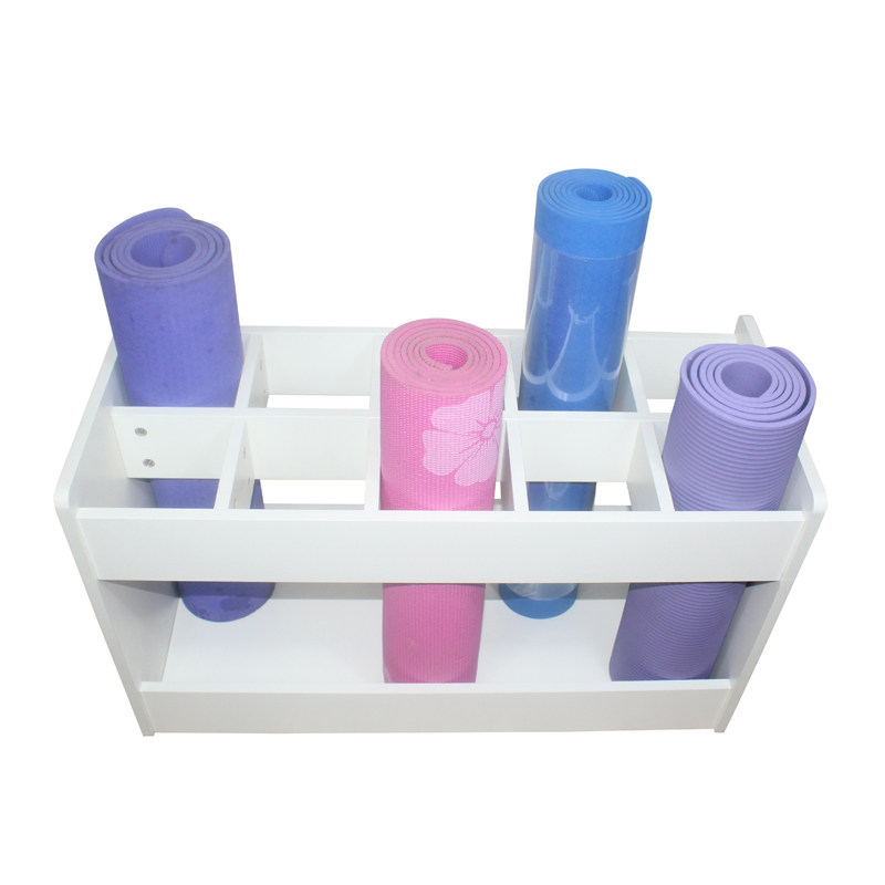 Wooden Yoga Mat Storage Rack - Modern Minimalist