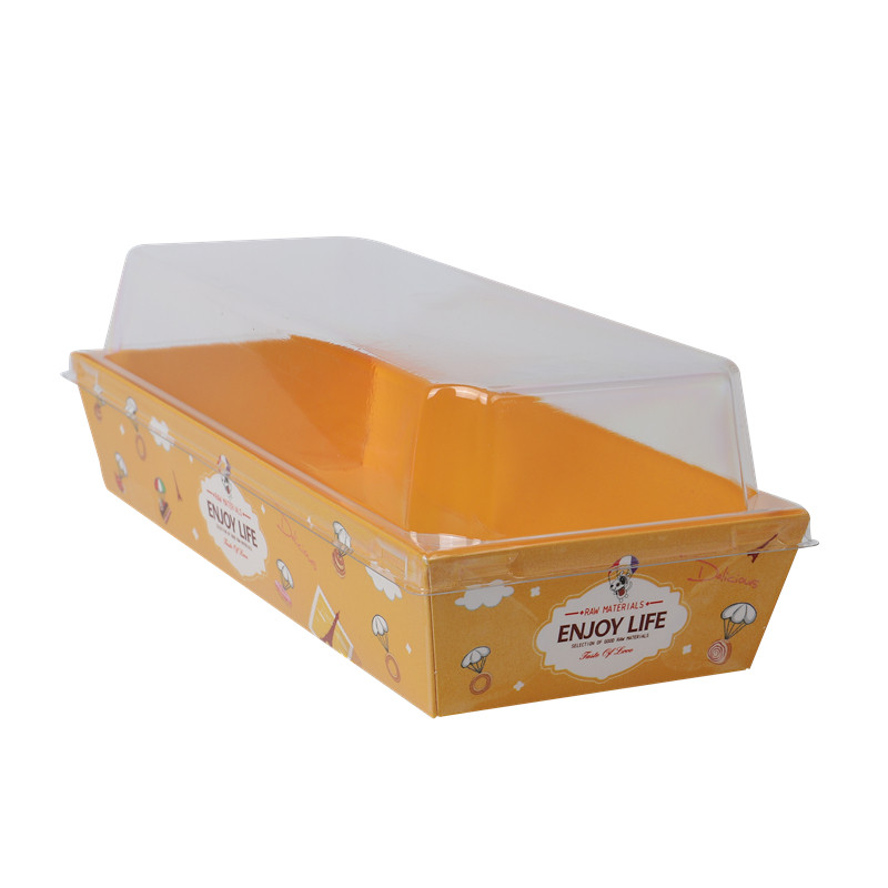 Rectangular Transparent Paper Plastic Box - Sandwich Box - Meat Floss ...