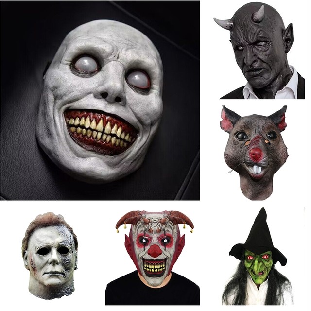 Super Simulation Silicone Mask Latex Mask Smiling Exorcist Crying Baby ...