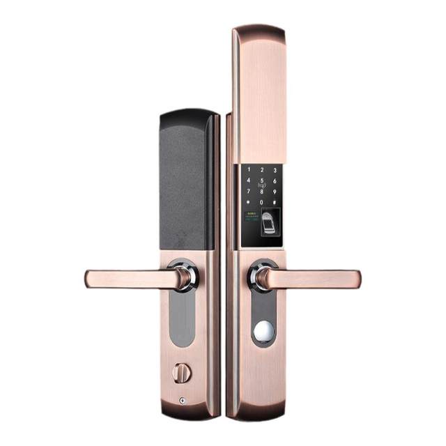 Fully automatic smart door lock household magnetic card lock entering ...