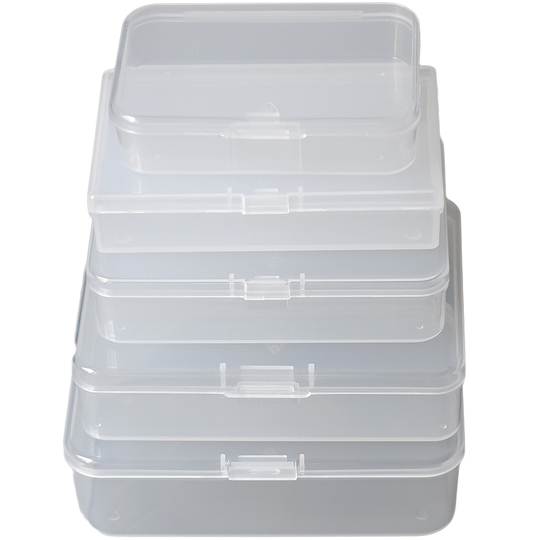 Transparent Plastic Storage Box - Small Organizer for ID Cards & Samples