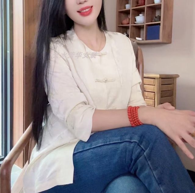 Xiuxi Xizi Guofeng's new Chinese retro jacket top Chinese style round ...