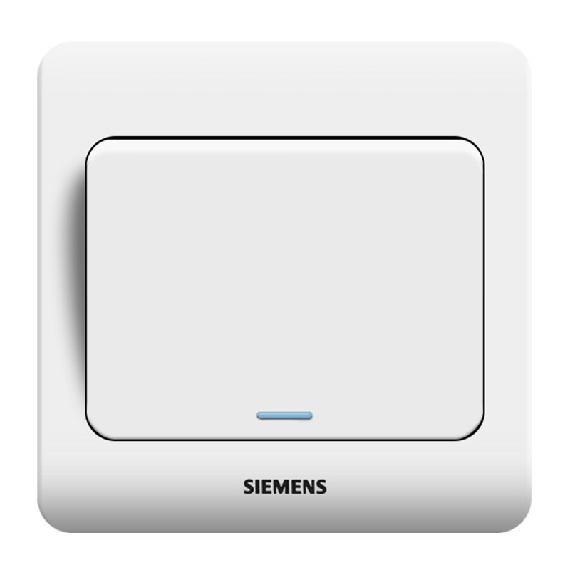Siemens Type 86 Switch Socket - Single Open, Elegant White