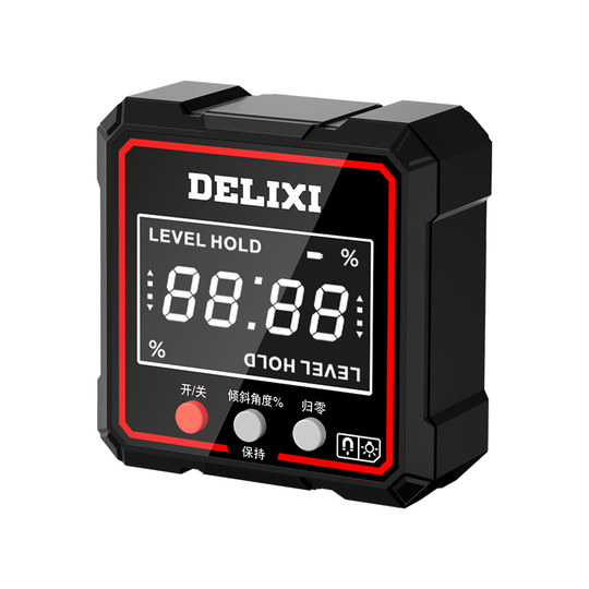 Delixi High-Precision Inclinometer Box with Digital Display and Laser Measurement