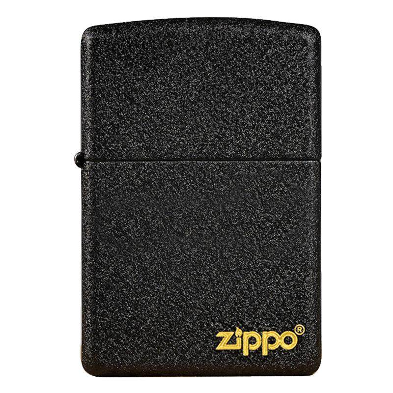 Zippo Matte Black Cracked Paint Lighter - Genuine Kerosene Windproof