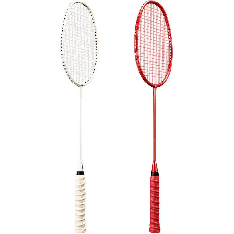 Genuine badminton double racket durable fiber badminton racket