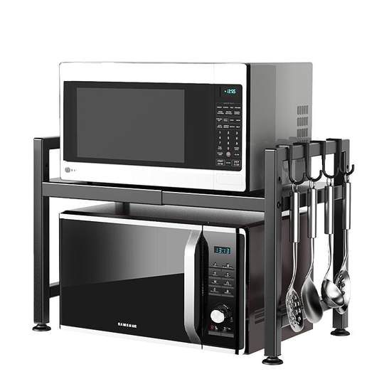 Retractable Kitchen Microwave Storage Rack - Multi-Function Rice Cooker ...