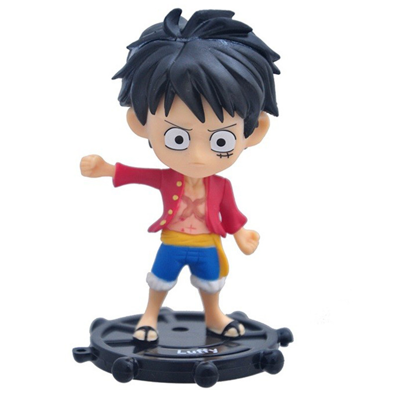 Little Q Anime One Piece Figures - Luffy, Zoro, Sanji & More - 6pc Set