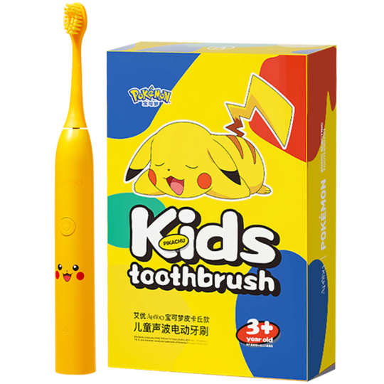 Apiyoo Pikachu Electric Toothbrush for Kids - Sonic, Rechargeable