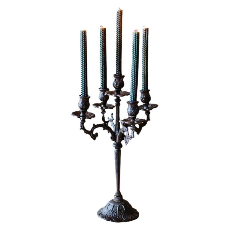 Retro European Cast Iron Candle Holder - Perfect for Candlelit Dinners