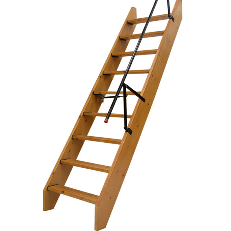 Escalier pliant mural en bois massif, pour grenier, sous-sol, entrepôt ...