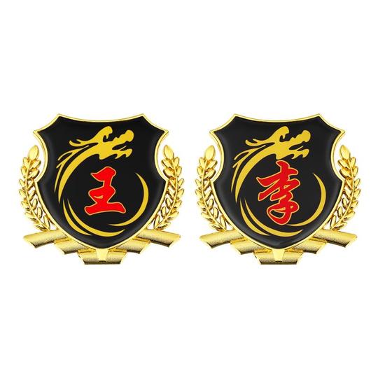 Bohanya 3D Surname Car Sticker - Metal Body Decal - Custom Family Name