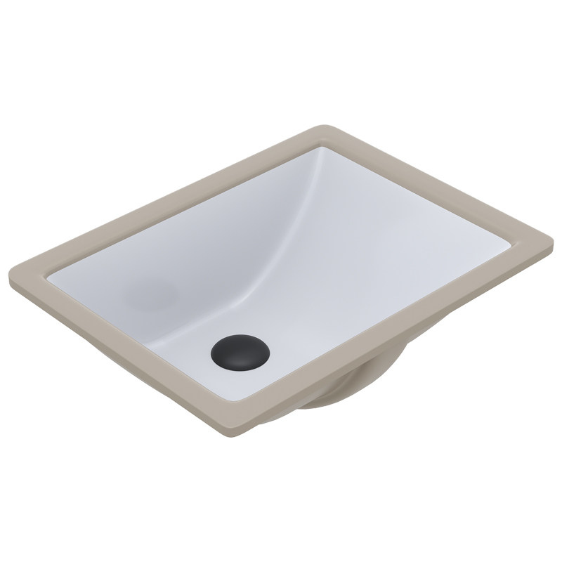 Sakura Flower Keramisk Indbygningsvask - Firkantet Vask (Model 202)