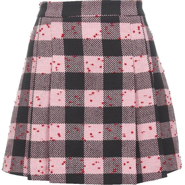Vero Moda Ole Boal Skirt Autumn and Winter new cute girl plaid pattern high waist A short skirt wild