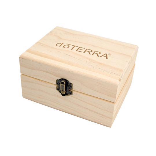 Doterra Essential Oil Storage Box - 12 Grid Pine Wood Case