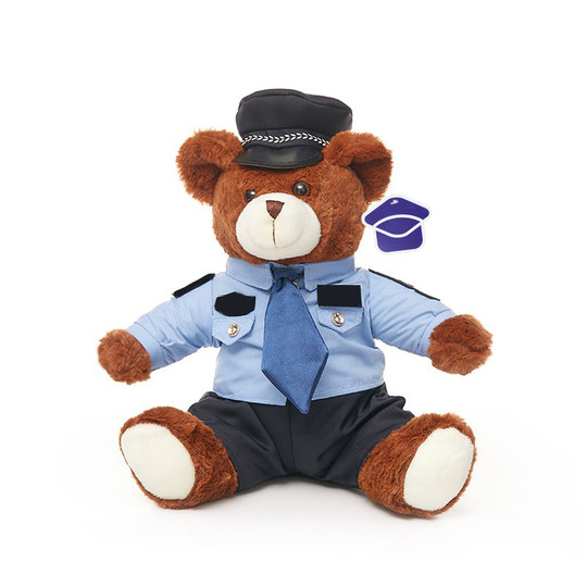 Shushu Family Police Bear Doll in Riding Uniform - Plush Toy for Kids ...
