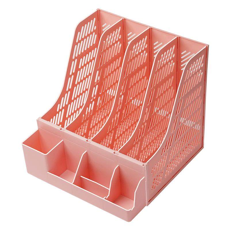 File Storage Rack Thickened Book Stand Desktop Bookshelf Storage Box ...