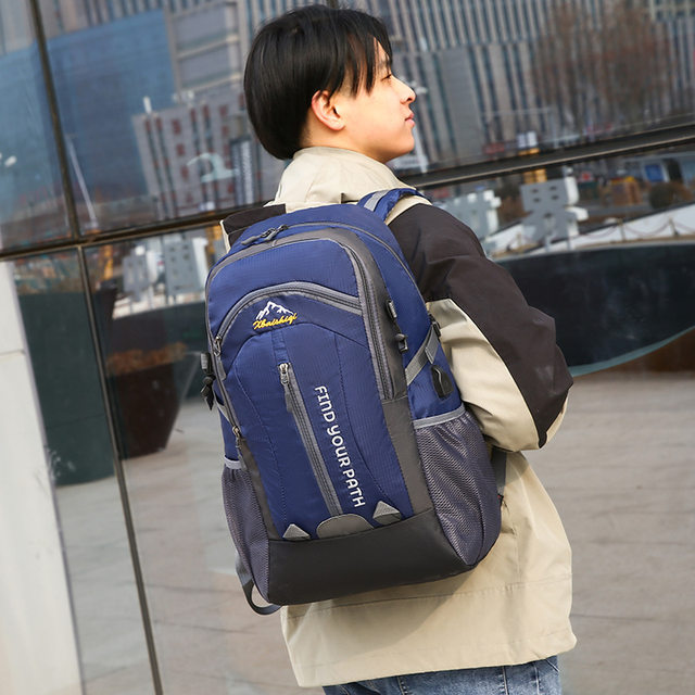 Large-capacity outdoor mountaineering bag multi-functional hiking ...