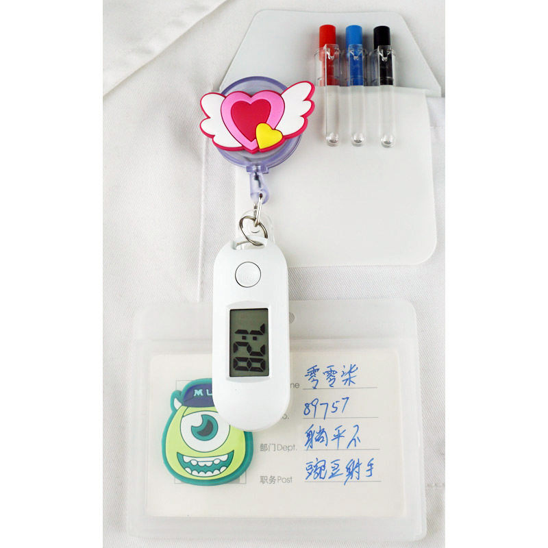 Retractable Nurse Watch - Digital LED Electronic Pocket Watch for Women