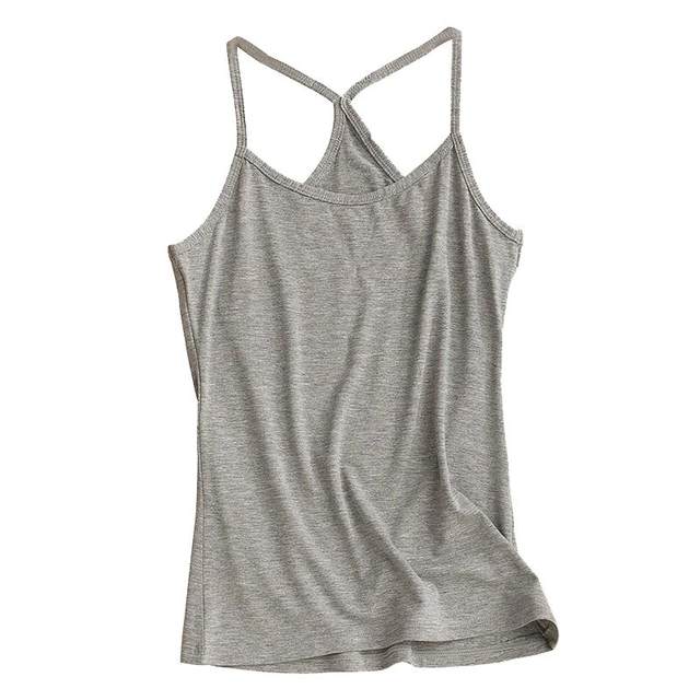 Small camisole women's Y-shaped short outer wear Modal beautiful back ...