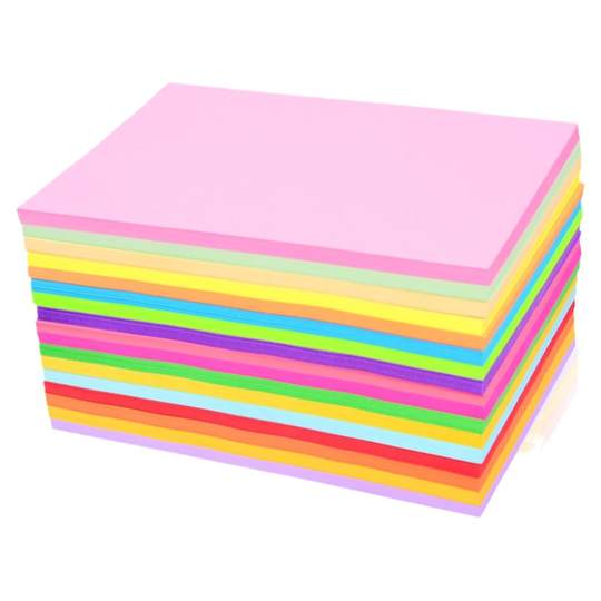 Color A4 Paper 500 Sheets - Red, Pink, Green, Yellow Mixed - 80g Color ...