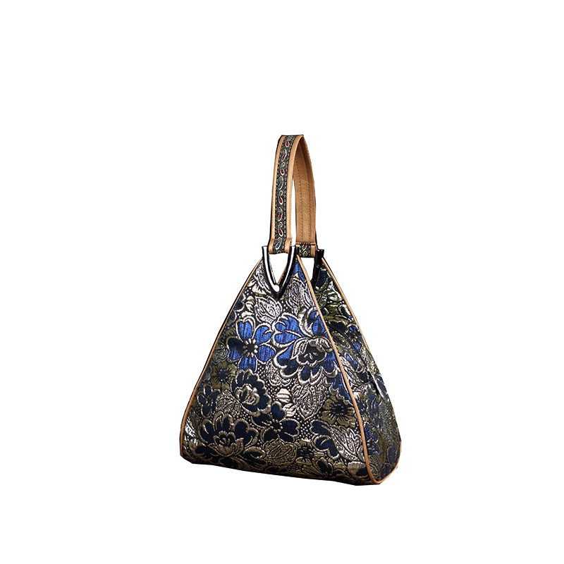 Chinese Style Triangle Ladies Bag Nanjing Yunjin Handbag