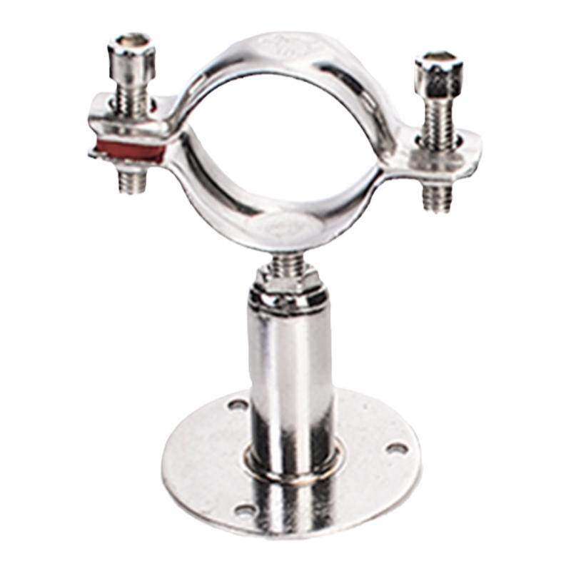 Rohrhalterung aus edelstahl 304 mit rundem boden zur befestigung von wänden