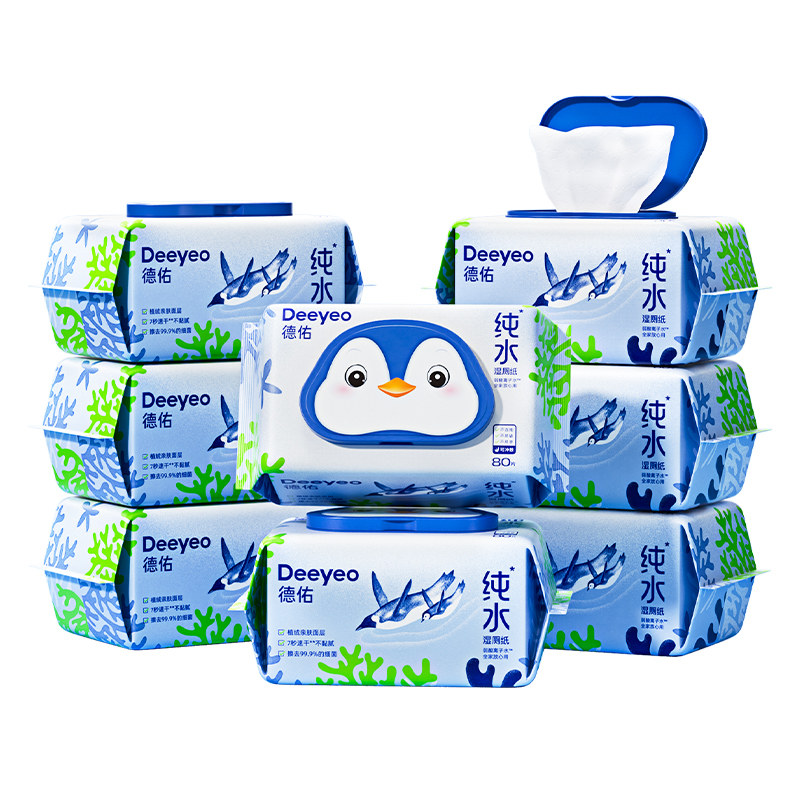 Deyou Pure Water Wet Toilet Paper - Family Affordable Cleaning Wipes