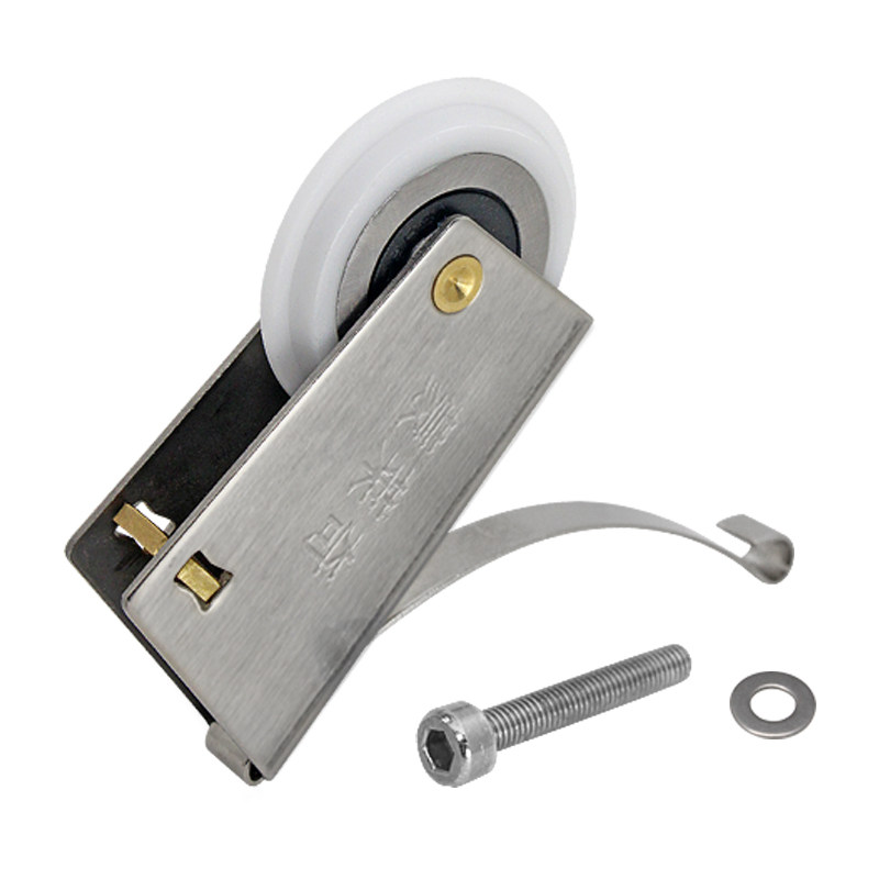2 Pack Stainless Steel Wardrobe Sliding Door Pulley Lower Wheel ...