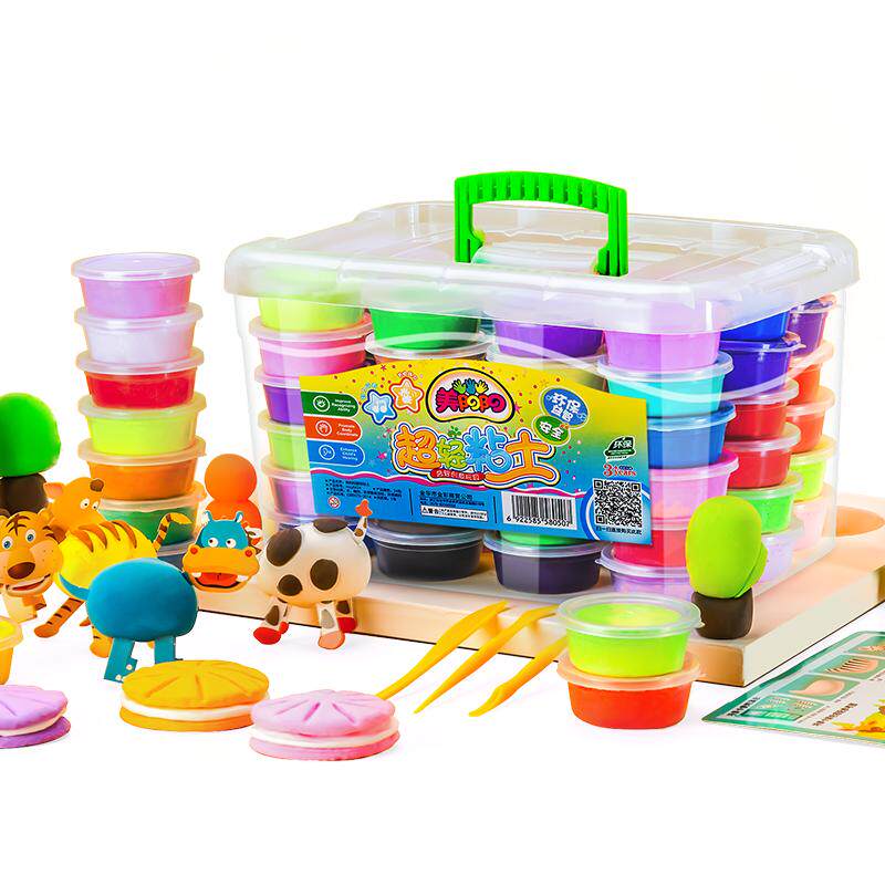 Ultra-Light Clay 24-Color Plasticine Set: Non-Toxic DIY Toy for Children