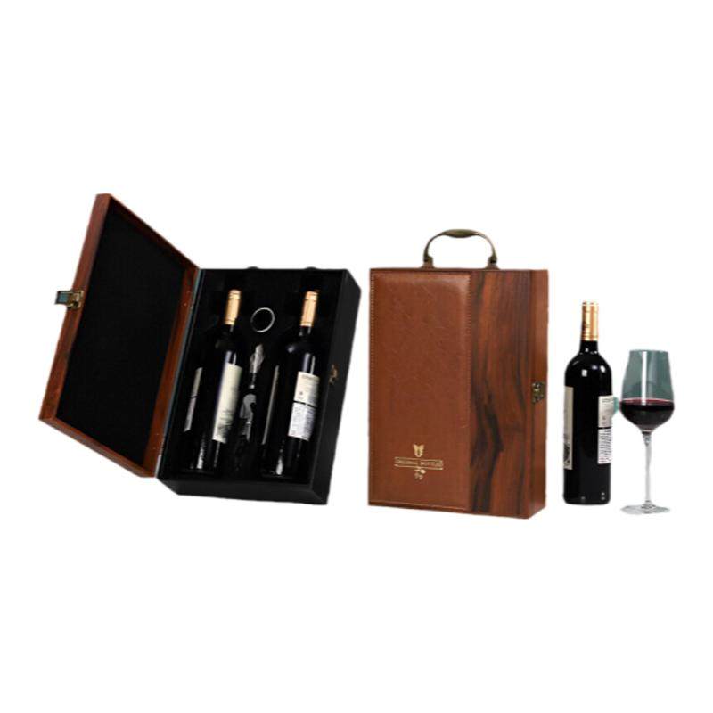 New Spliced Walnut Red Wine Packaging Gift Box High-End Retro Wooden ...