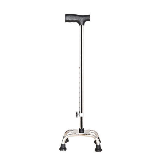 Stainless Steel Four-Legged Crutches | One-Legged Cane for Elderly ...