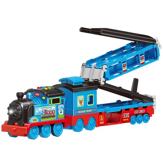 Children's Ejection Deformation Folding Track Storage Train Big Truck ...